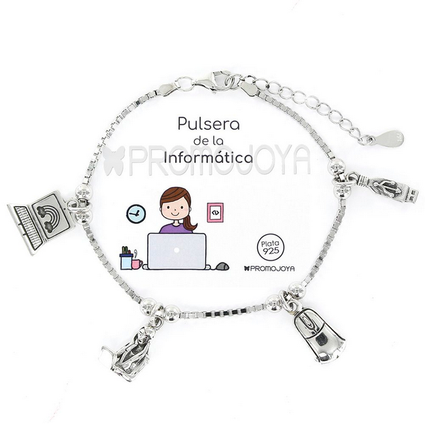 Pulsera de la Informática Plata | Joyeria Luis Luna